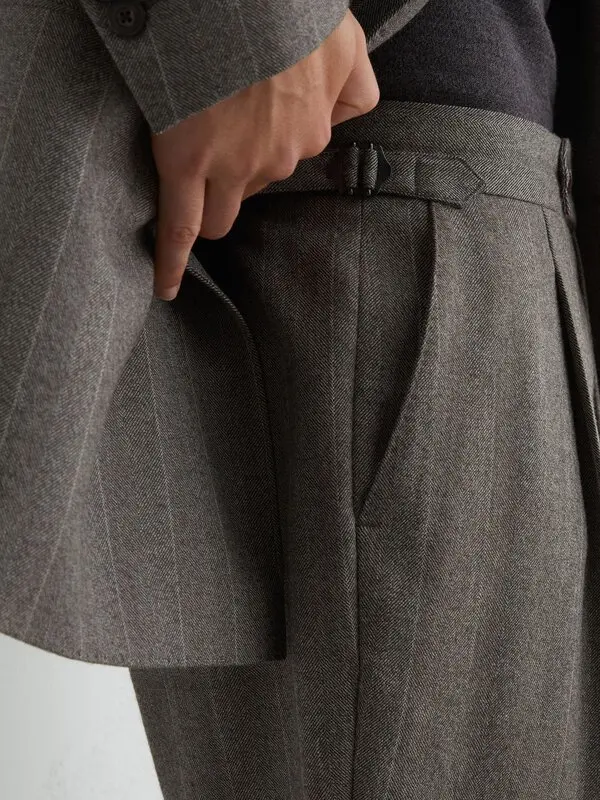 REISS Deal Classic Fit Wool Pinstripe Suit Trousers