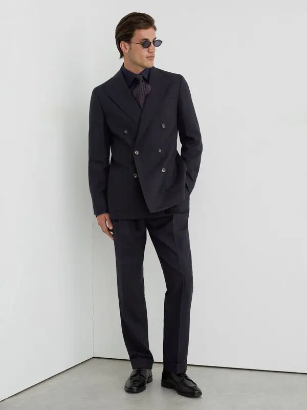 REISS Valley Classic Fit Wool Pinstripe Suit Trousers