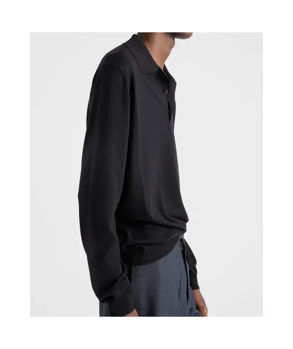 Prada Cashmere And Silk Polo Shirt