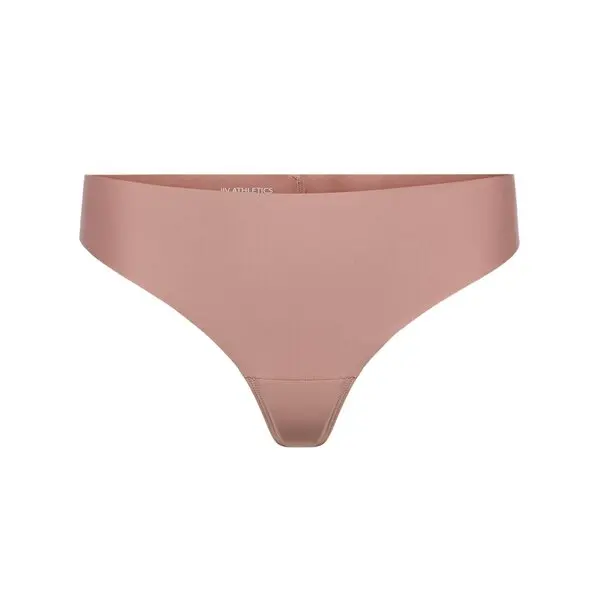 JIV ATHLETICS Mid Rise Thong Rosewood