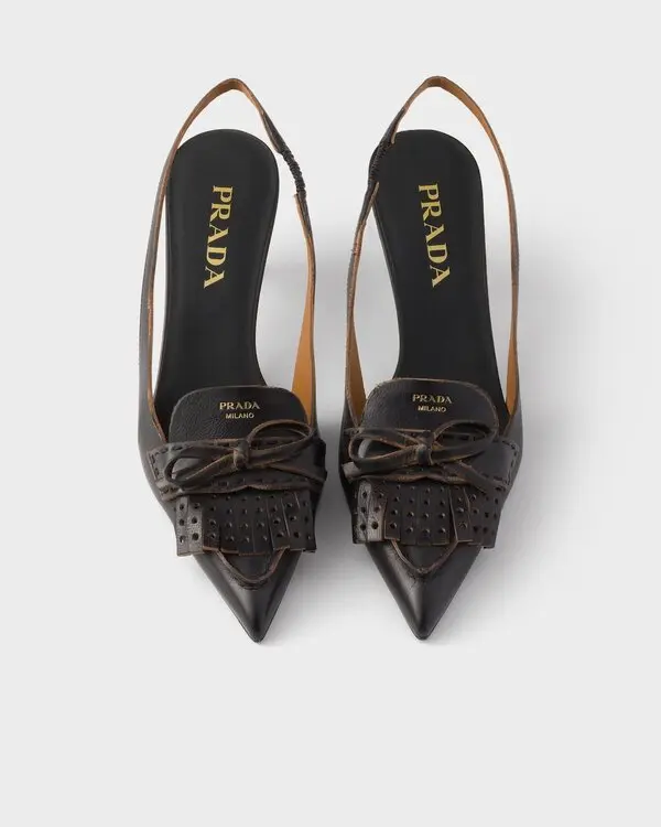 Prada Leather Slingback Pumps