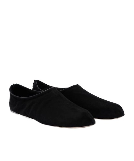 THE ROW Stellene Suede Slip-on Shoes - Black