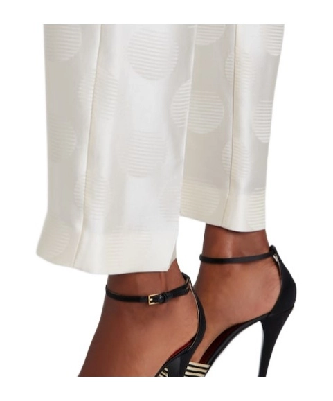 Valentino Garavani Polka-dot Silk Jacquard Slim Pants