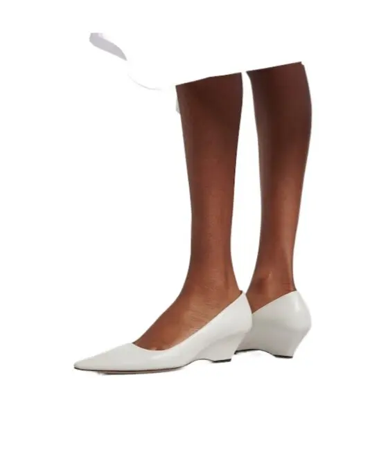THE ROW Liisa Leather Wedges