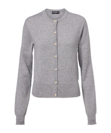 Dolce & Gabbana Embellished Cashmere Cardigan - Gray