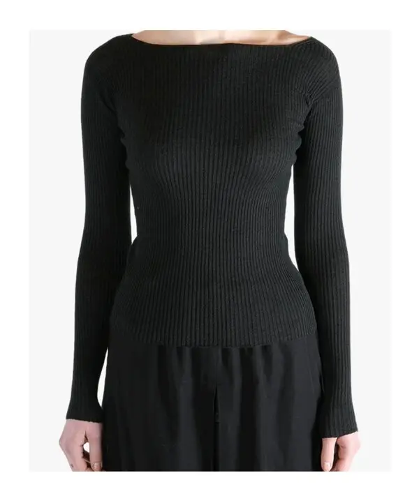 BASERANGE Ribbed Buttoned Sweater