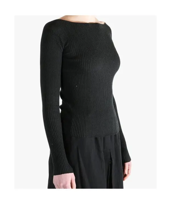 BASERANGE Ribbed Buttoned Sweater