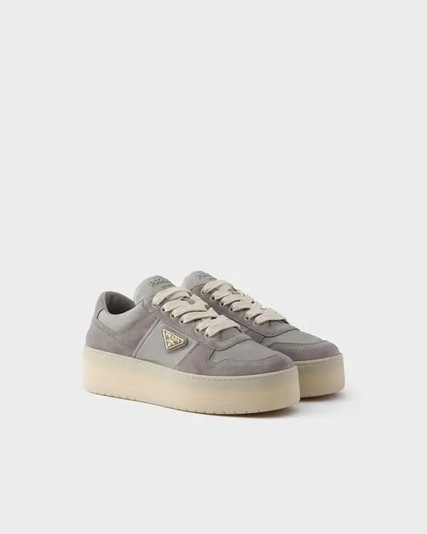 Prada Triangle Logo Lace-up Sneakers