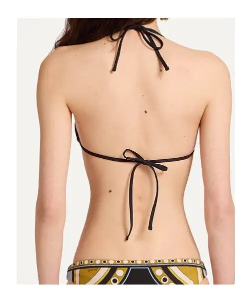 La DoubleJ Sea Printed Triangle Bikini Top