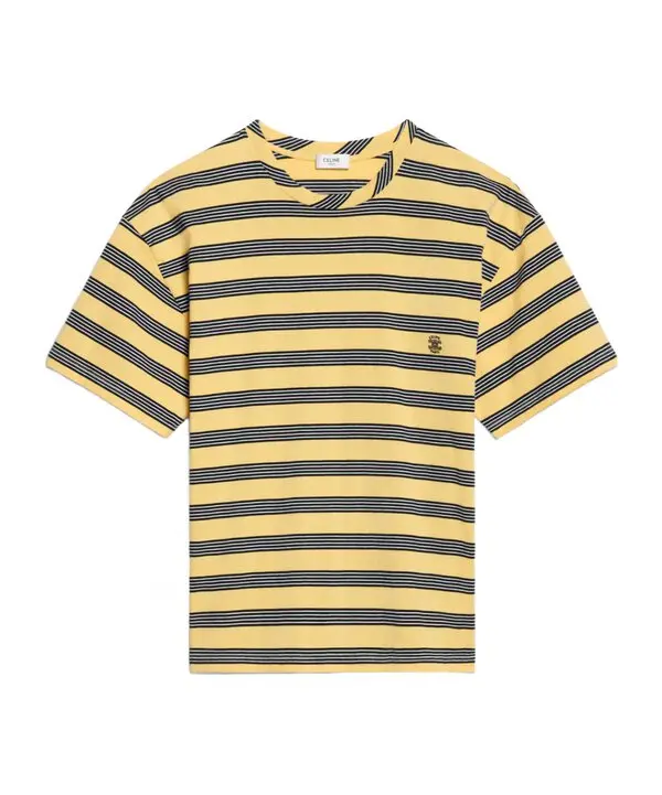 Celine T-shirt In Striped Cotton Jersey