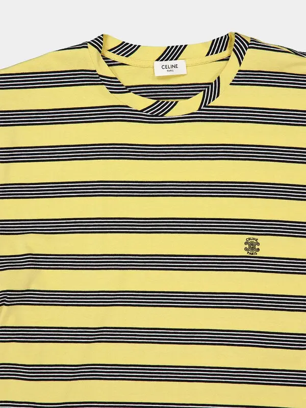 Celine T-shirt In Striped Cotton Jersey