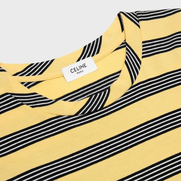 Celine T-shirt In Striped Cotton Jersey