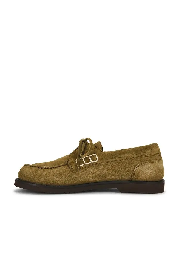 JW Anderson Loafer Boat Shoes - Olive