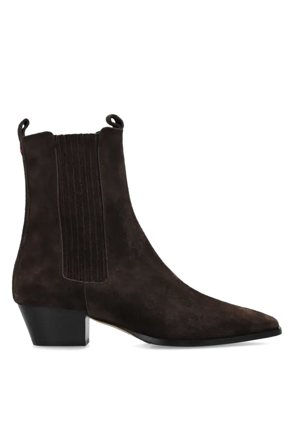 AeydĒ Agata’ Heeled Ankle Boots - Brown