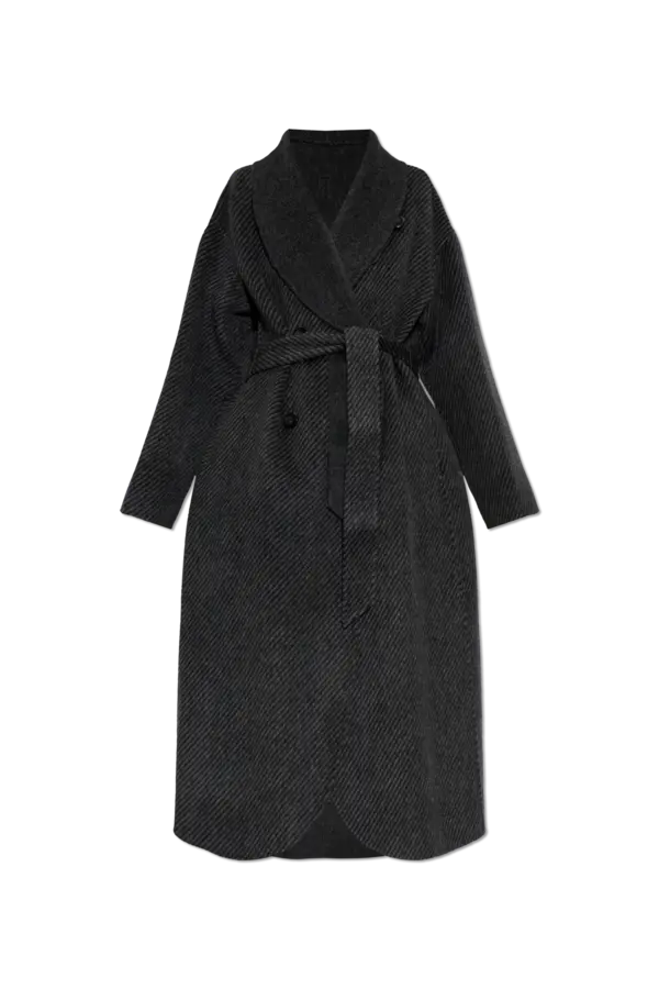 Emporio Armani Double-breasted Coat - Black
