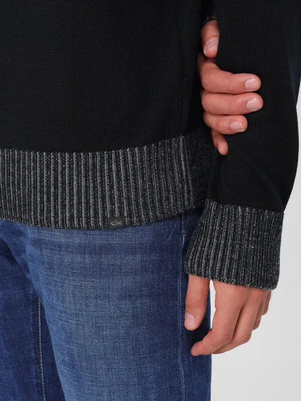 Paul & Shark 100% Wool Crewneck Jumper With Ribbed Trims