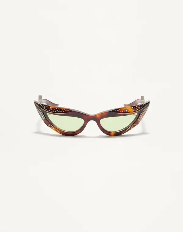 Valentino Garavani Cat-eye Acetate Eyewear - Havana/green