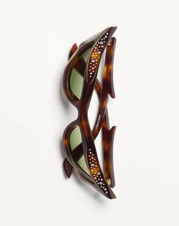 Valentino Garavani Cat Eye Acetate Sunglasses - Havana/green