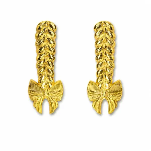 ESTTESE Plated Braided Drop Earrings