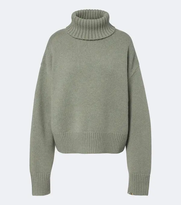 Extreme Cashmere N°434 Crop Xtra Cashmere Sweater - Green
