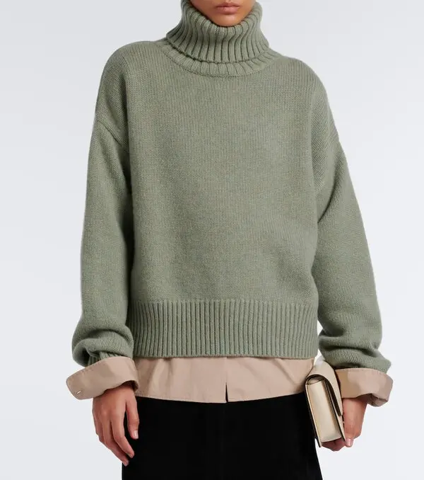 Extreme Cashmere N°434 Crop Xtra Cashmere Sweater - Green