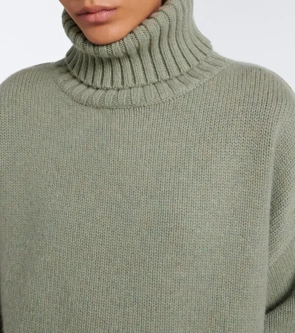 Extreme Cashmere N°434 Crop Xtra Cashmere Sweater - Green