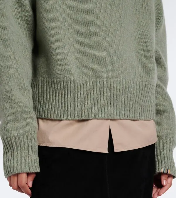 Extreme Cashmere N°434 Crop Xtra Cashmere Sweater - Green