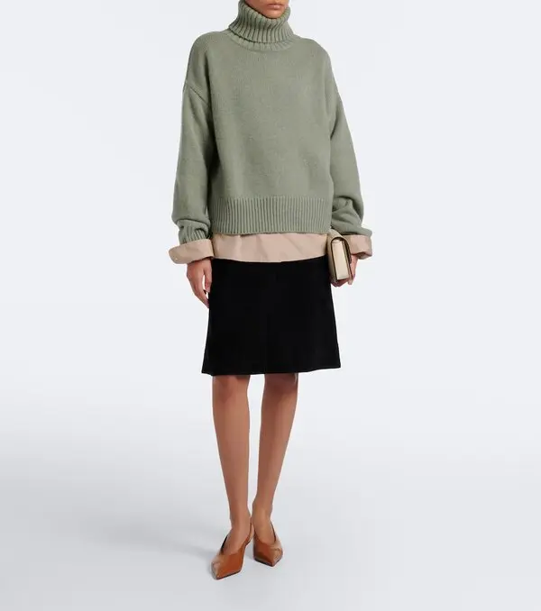 Extreme Cashmere N°434 Crop Xtra Cashmere Sweater - Green