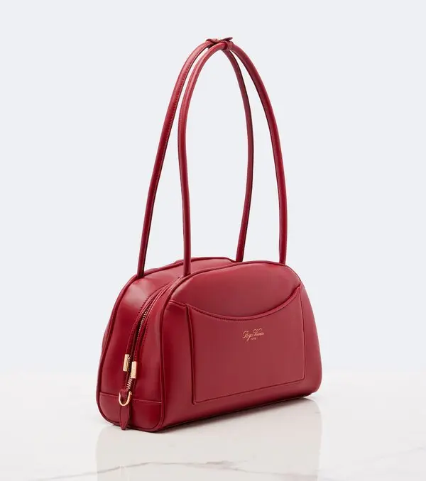 ROGER VIVIER Roseline Leather Shoulder Bag - Red