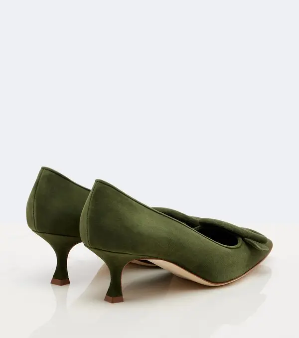 Manolo Blahnik Maysale Suede Pumps