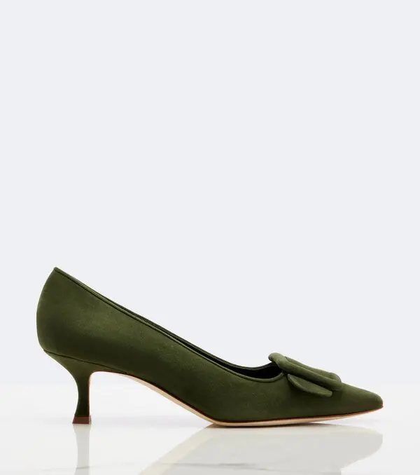 Manolo Blahnik Maysale Suede Pumps