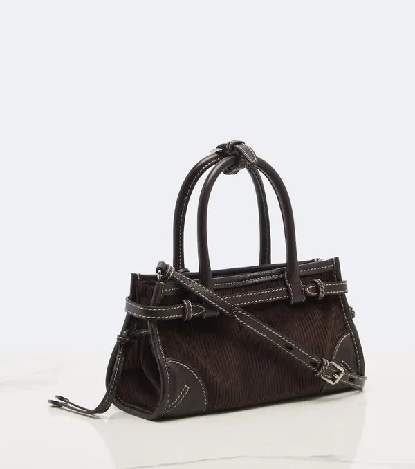 Prada Bonnie Small Corduroy Top-handle Bag