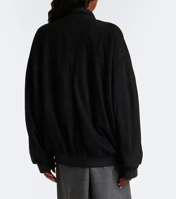 Prada Oversized Suede Bomber Jacket