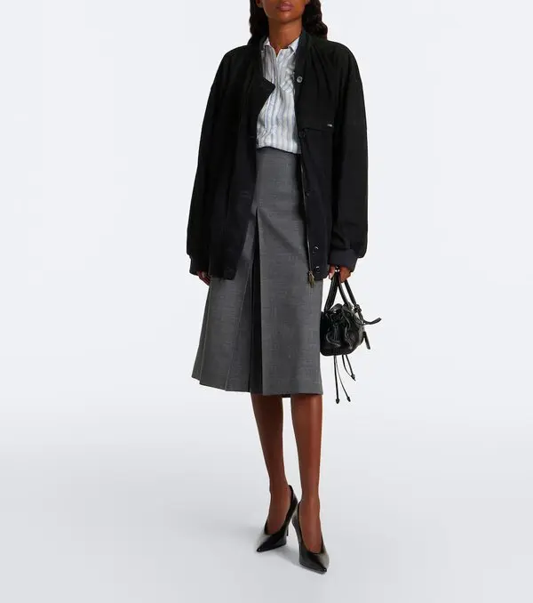 Prada Oversized Suede Bomber Jacket