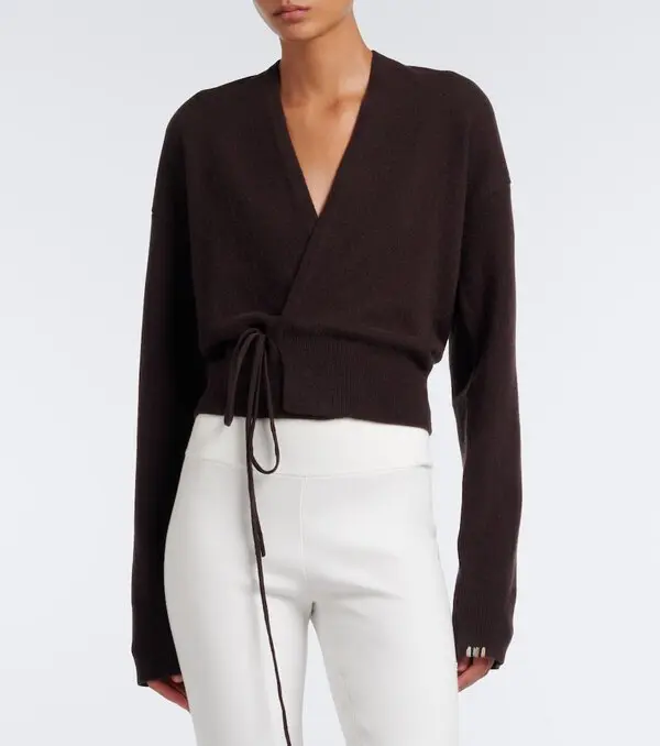Extreme Cashmere N°516 Ella Cashmere-blend Wrap Cardigan - Brown
