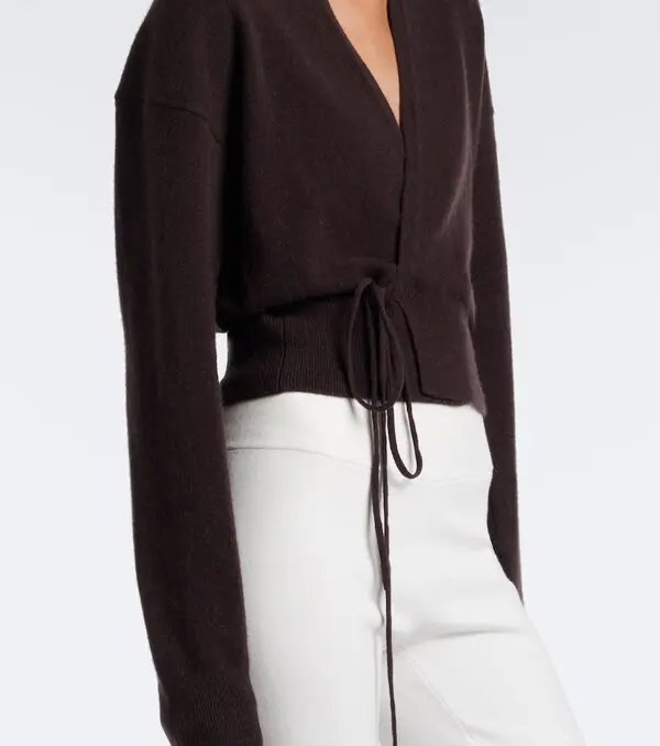 Extreme Cashmere N°516 Ella Cashmere-blend Wrap Cardigan - Brown