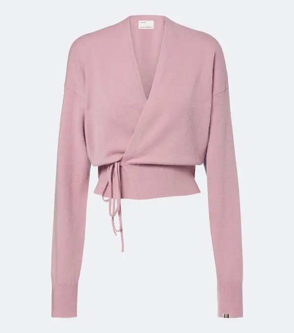 Extreme Cashmere N°516 Ella Cashmere-blend Wrap Cardigan - Pink