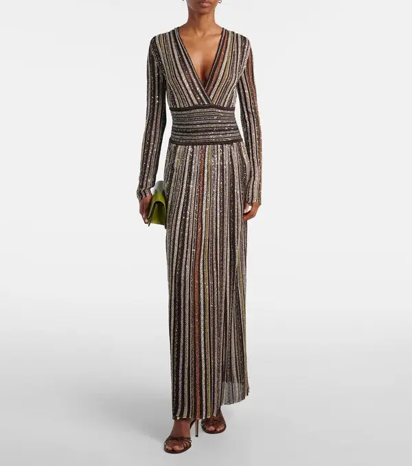 Missoni Sequined Striped Gown