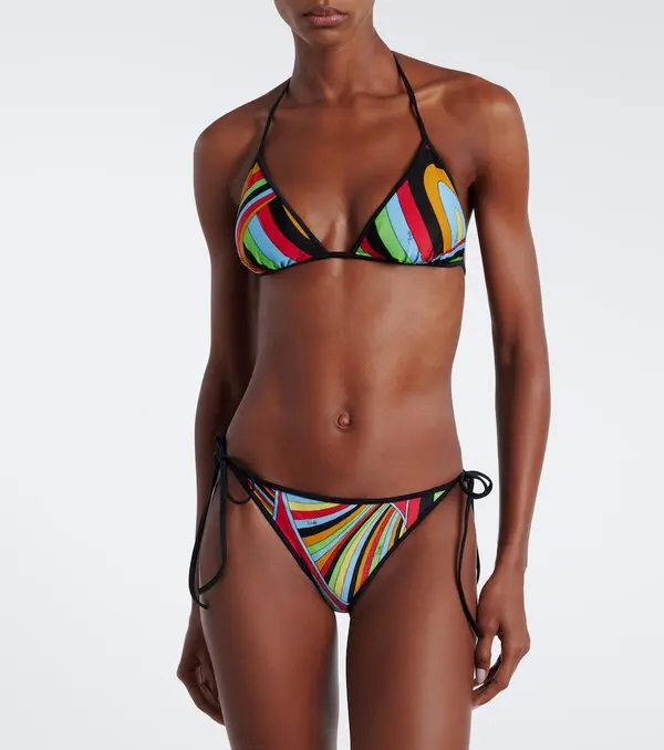 Emilio Pucci Iride Triangle Bikini Top