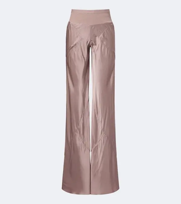 Rick Owens Bias Satin Wide-leg Pants - Pink