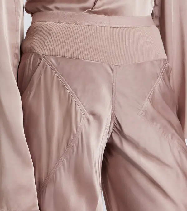 Rick Owens Bias Satin Wide-leg Pants
