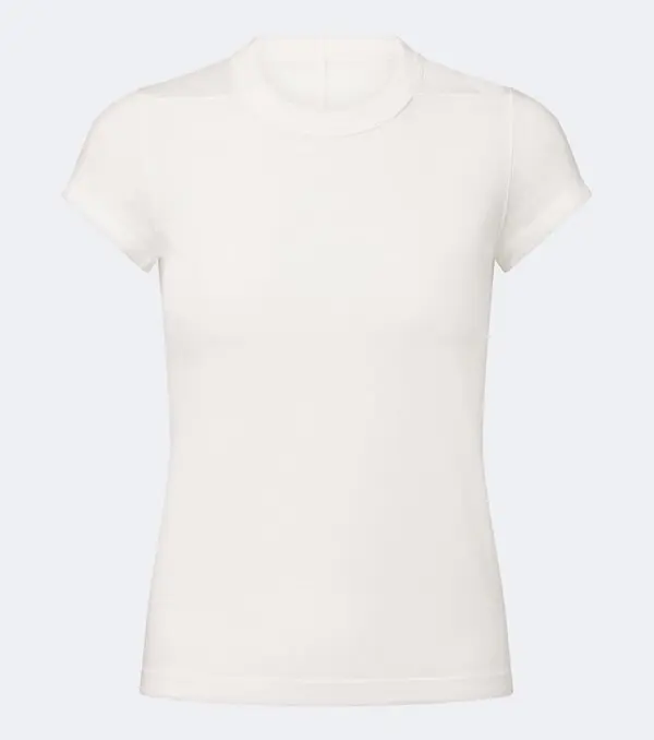 Rick Owens Cropped Level Cotton T-shirt - White