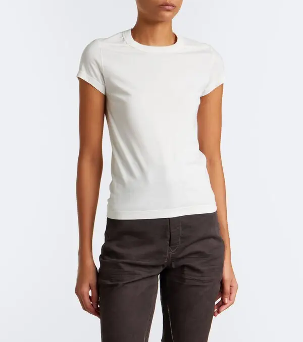 Rick Owens Cropped Level Cotton T-shirt