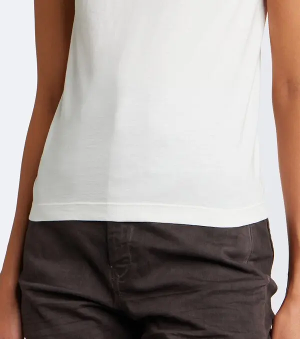 Rick Owens Cropped Level Cotton T-shirt