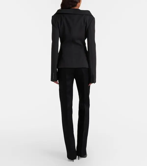 Alexander McQueen High-rise Wool Flared Pants