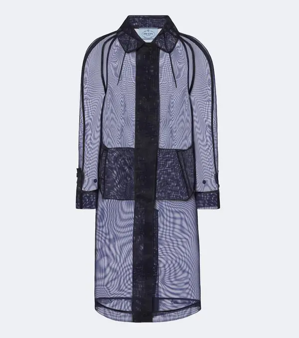 Prada Semi-sheer Coat - Blue