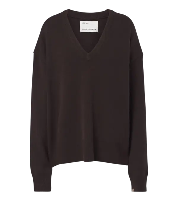 Extreme Cashmere N°457 Jack V-neck Cashmere-blend Sweater - Brown