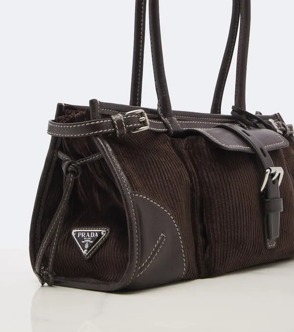 Prada Bonnie Medium Corduroy Shoulder Bag