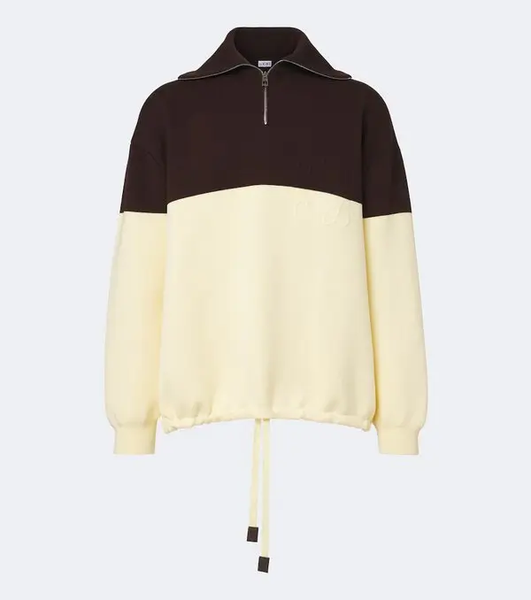 Loewe Anagram Cotton-blend Sweater - Yellow
