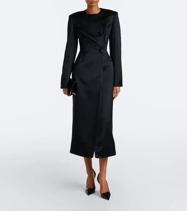 Rachel Gilbert Leeta Double-breasted Satin Coat